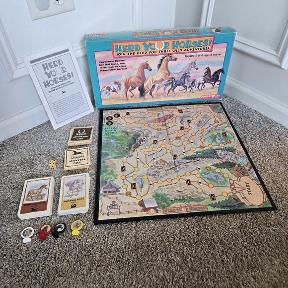 aristoplay | Games | Vintage Herd Your Horses Board Game 997 Complete ...